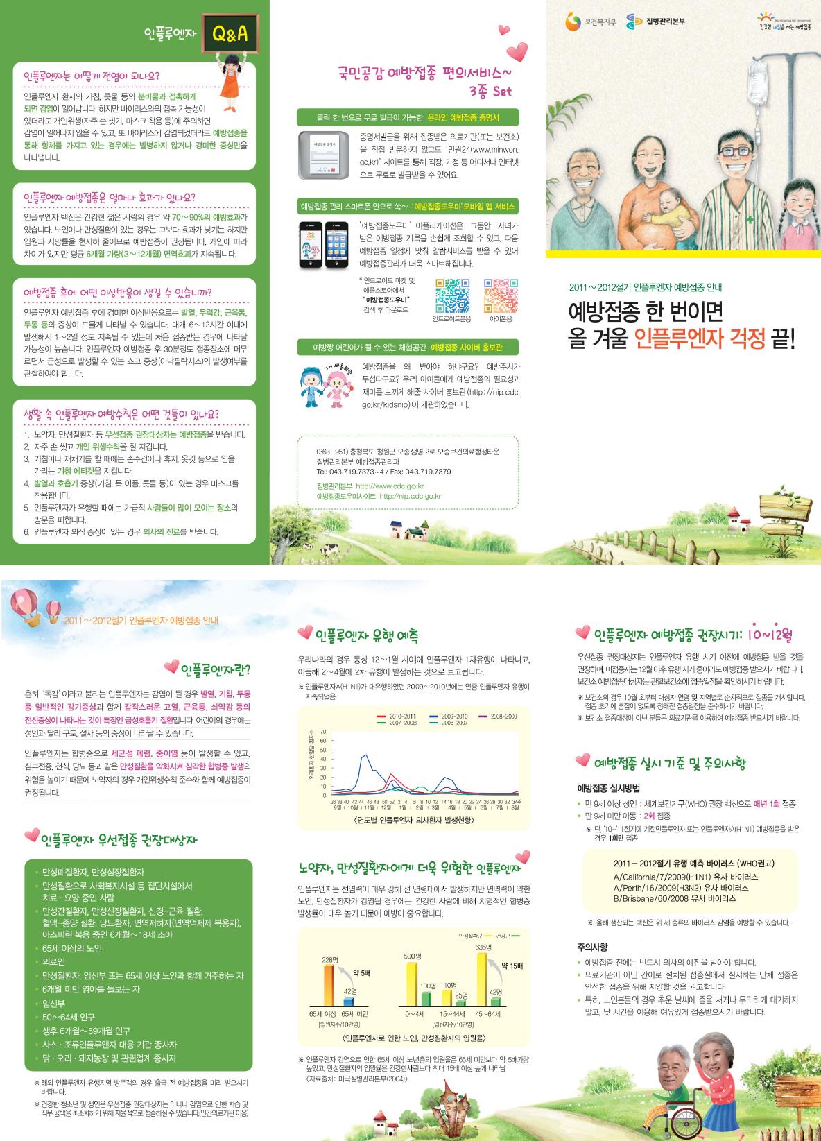 11 12 절기 인플루엔자 예방접종 홍보자료 홍보지 홍보자료 알림·자료 질병관리청